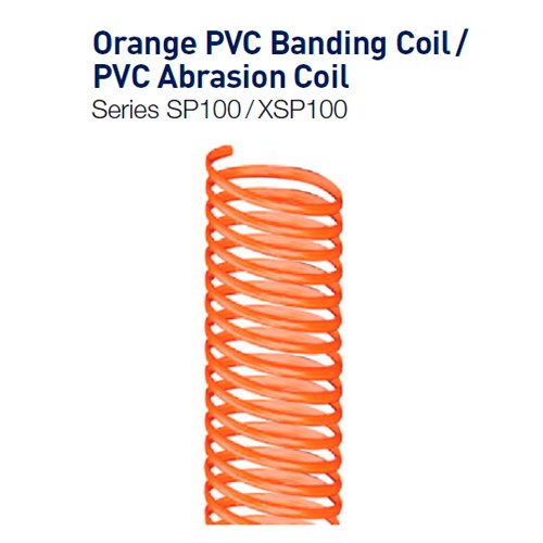 Orange PVC Banding Coil / PVC Abrasion Coil Series SP100 / XSP100