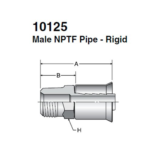 10125 Male NPTF Pipe - Rigid