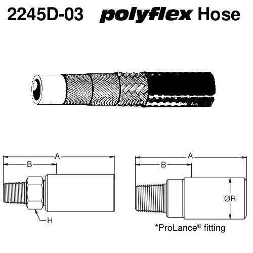 2245D-03 polyflex Hose