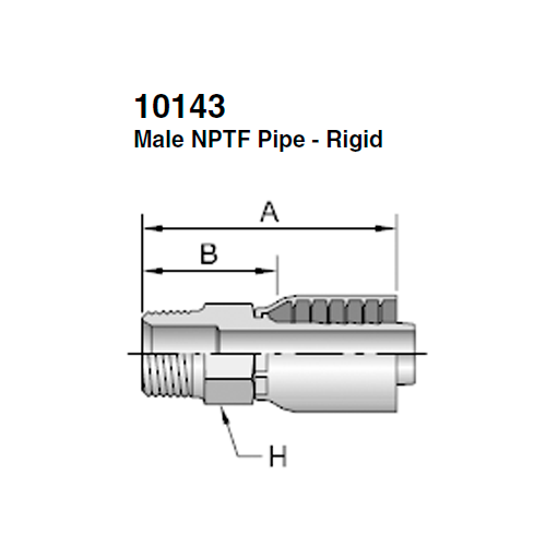 10143 Male NPTF Pipe - Rigid
