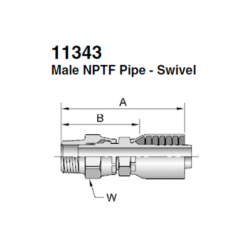 11343 Male NPTF Pipe - Swivel