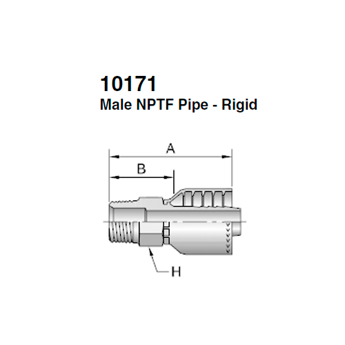 10171 Male NPTF Pipe - Rigid
