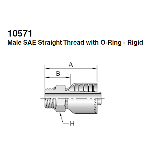 10571 Male SAE Straight Thread with O-Ring - Rigid