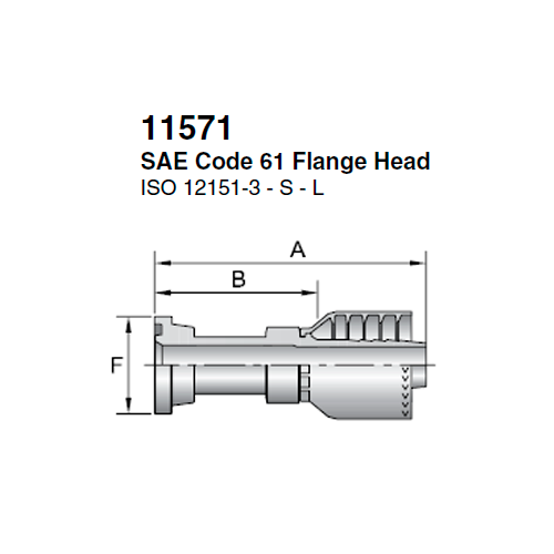 11571 SAE Code 61 Flange Head ISO 12151-3 - S - L
