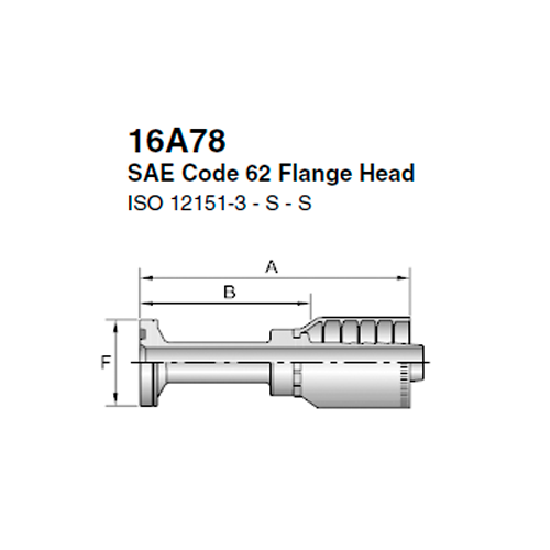16A78 SAE Code 62 Flange Head ISO 12151-3 - S - S