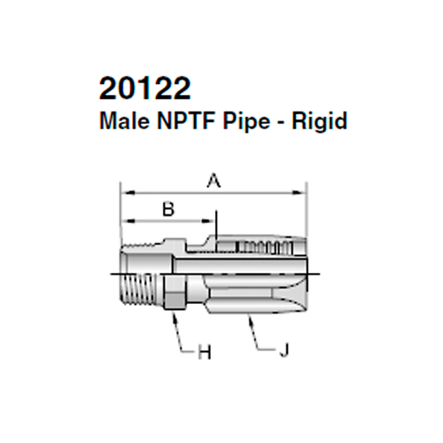 20122 Male NPTF Pipe - Rigid