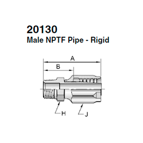 20130 Male NPTF Pipe - Rigid