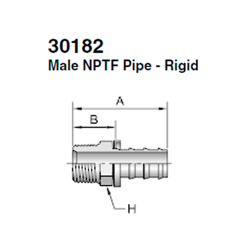 30182 Male NPTF Pipe - Rigid