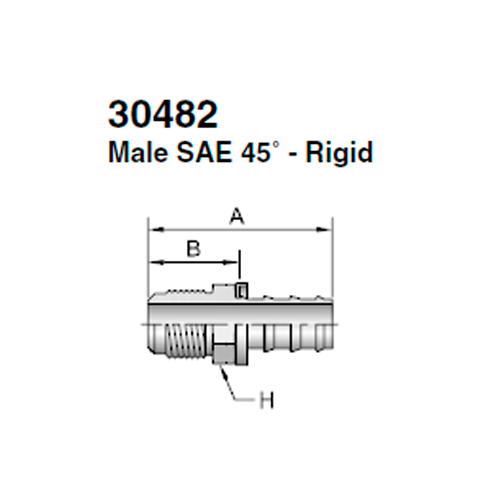 30482 Male SAE 45˚ - Rigid